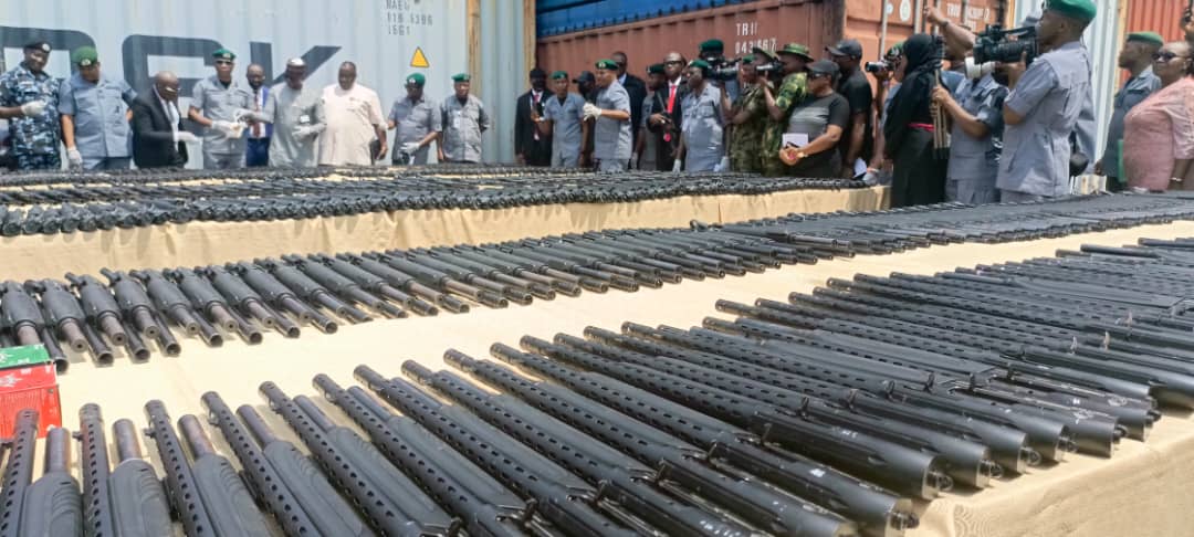 Customs hands over 1,599 seized arms, ammunition to NSA's office